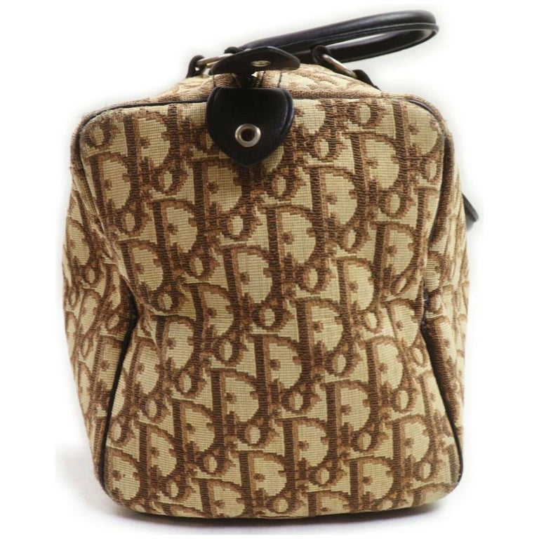 Christian Dior Brown Monogram Trotter Boston Duffle Bag 862513 For Sale ...