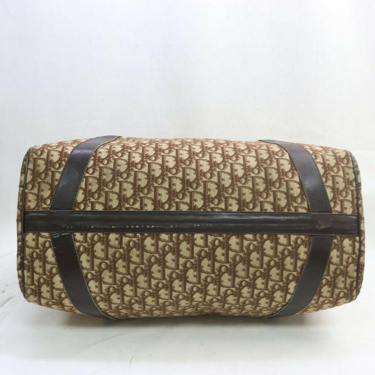 Christian Dior Brown Monogram Trotter Boston Duffle Bag 863447 For Sale ...