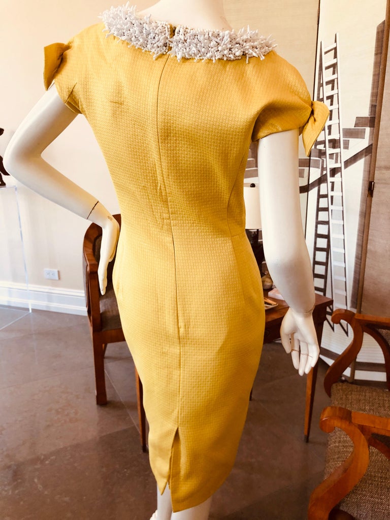Christian Dior by John Galliano '99 Yellow Day Dress with Bows and ...