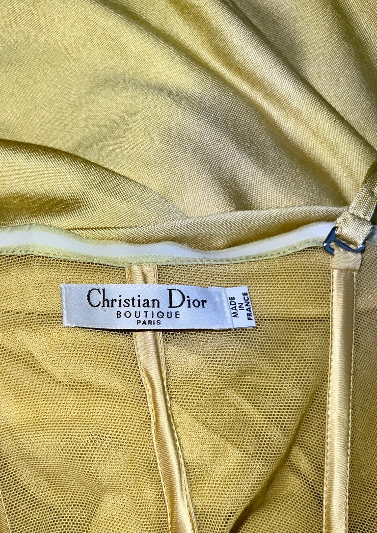 Christian Dior by John Galliano Asymmetric Draped Corset Silk Dress ...