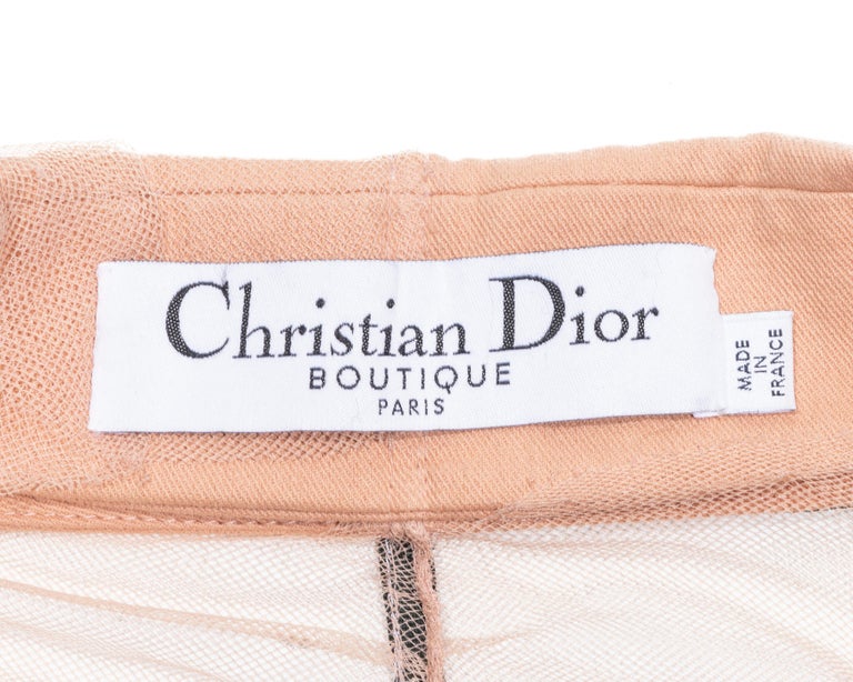 Christian Dior by John Galliano deconstructed jacket with mesh overlay ...