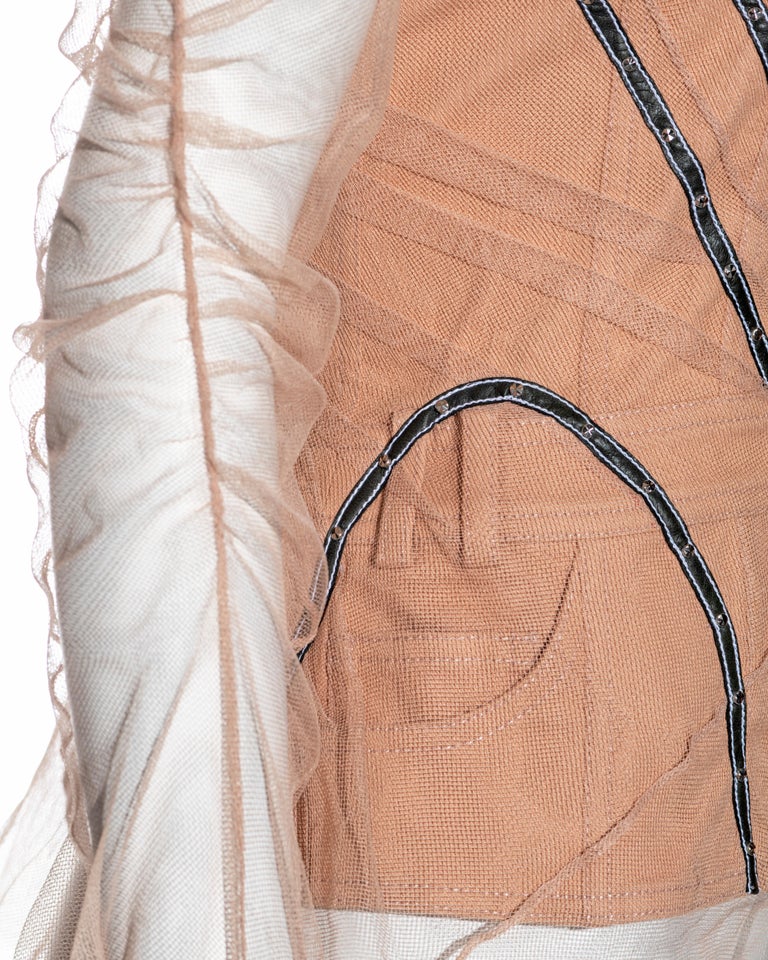 Christian Dior by John Galliano deconstructed jacket with mesh overlay ...