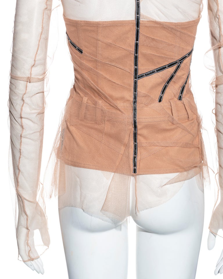 Christian Dior by John Galliano deconstructed jacket with mesh overlay ...