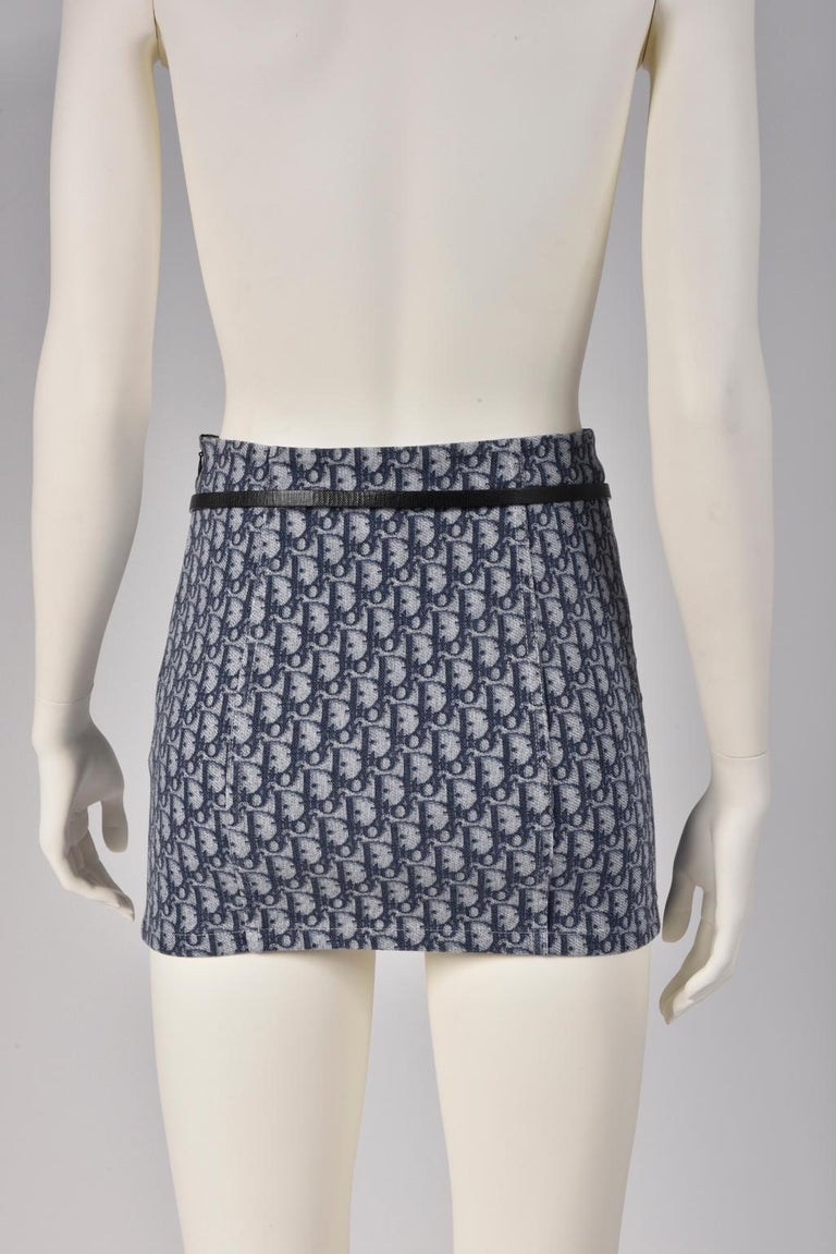 Christian Dior By John Galliano Dior Oblique Jeans Mini Skirt at ...