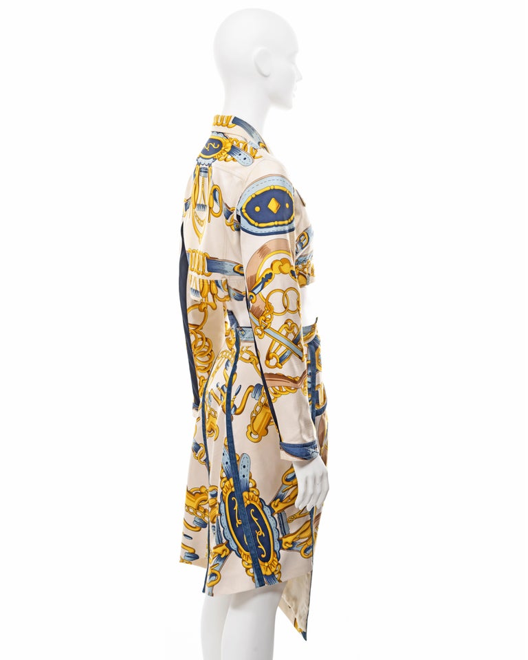 Christian Dior by John Galliano equestrian print silk jacket and skirt ...