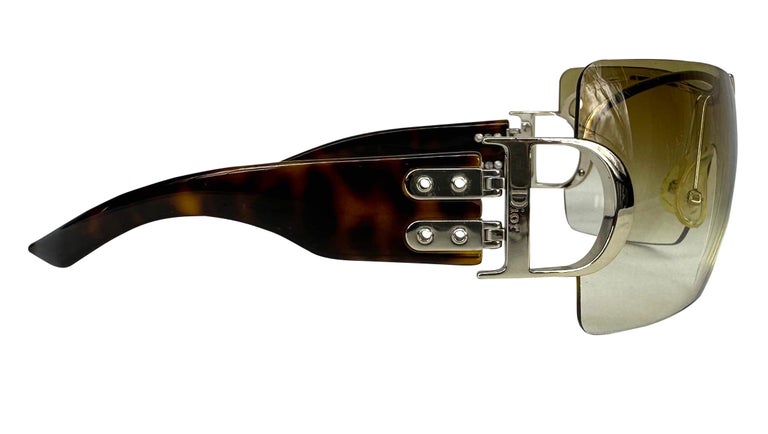 Christian Dior by John Galliano Faux Turtle Shell Rimless Oversized D ...