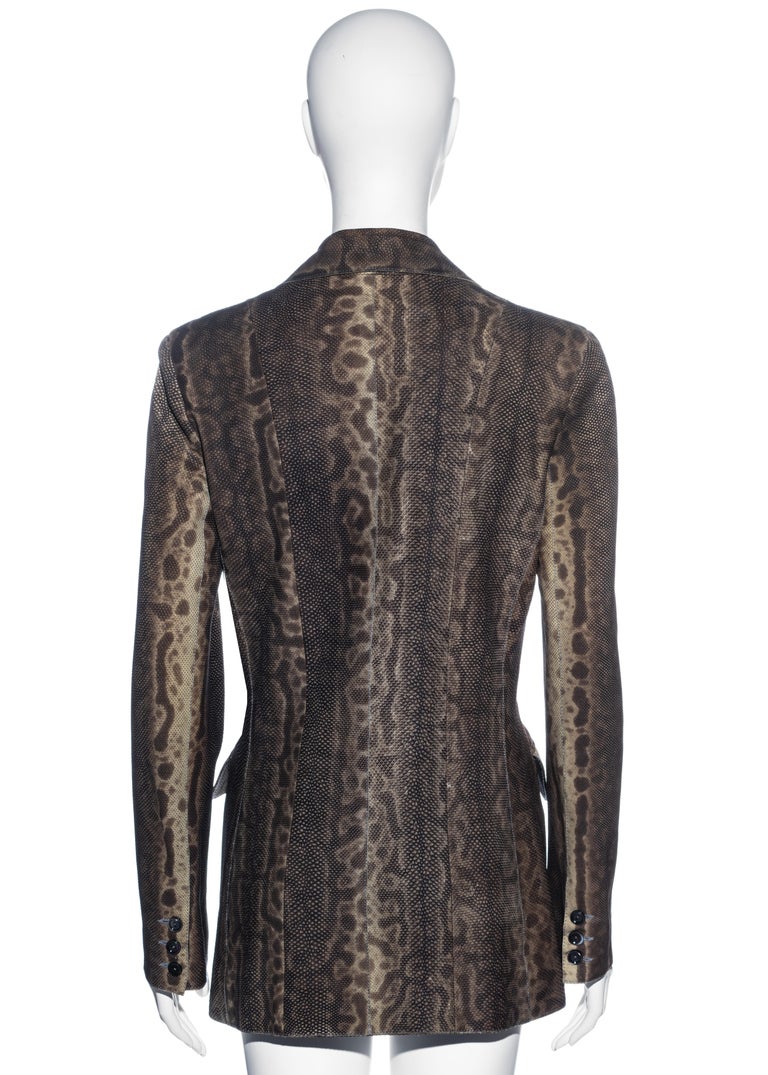 Christian Dior by John Galliano lizard skin blazer jacket, fw 2002 For ...
