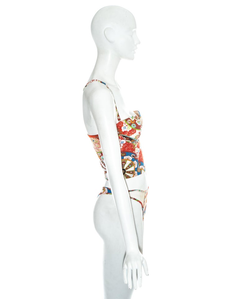 Christian Dior by John Galliano oriental print thong and corset, ss ...