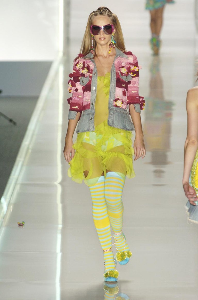 Christian Dior by John Galliano pink chiffon ruffled mini dress, ss ...