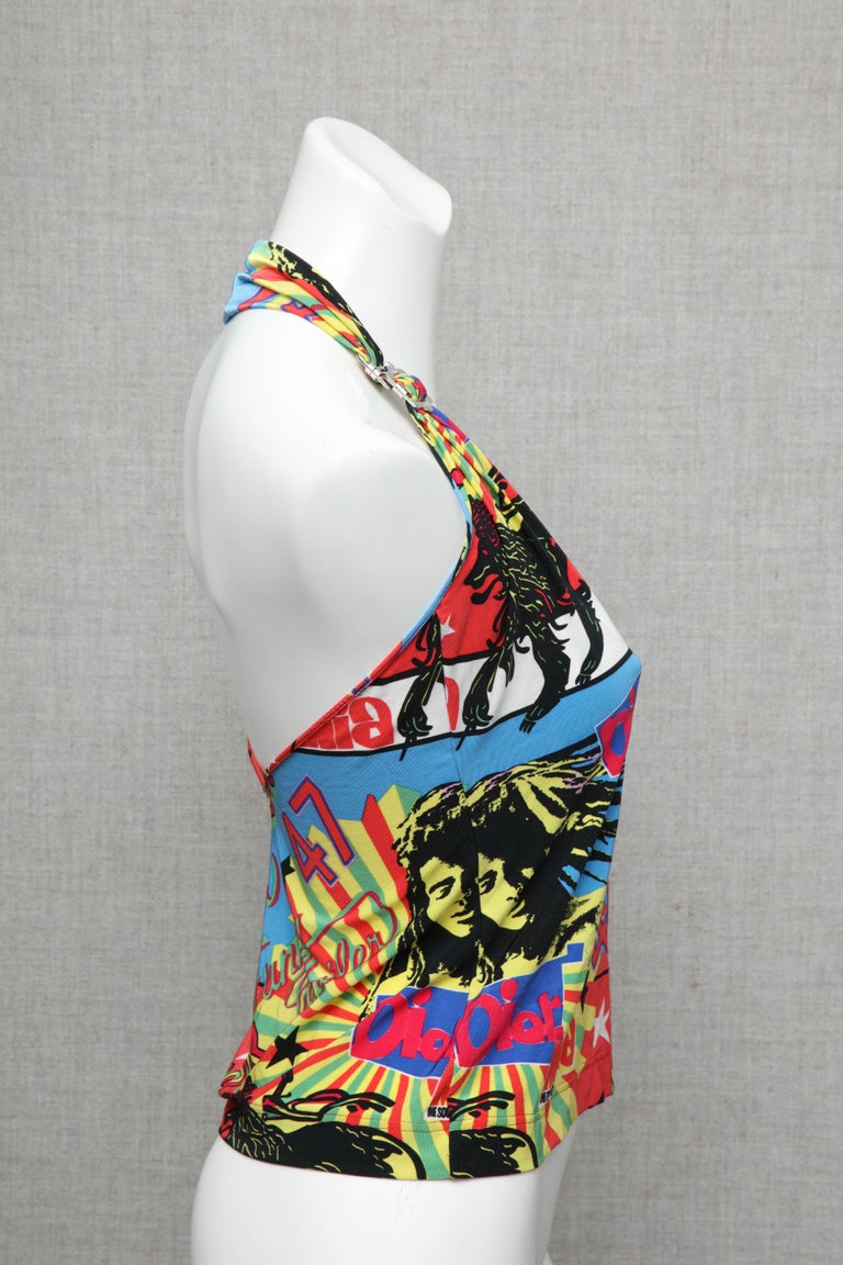 Christian Dior By John Galliano Rasta Print Tank Top T Shirt For Sale