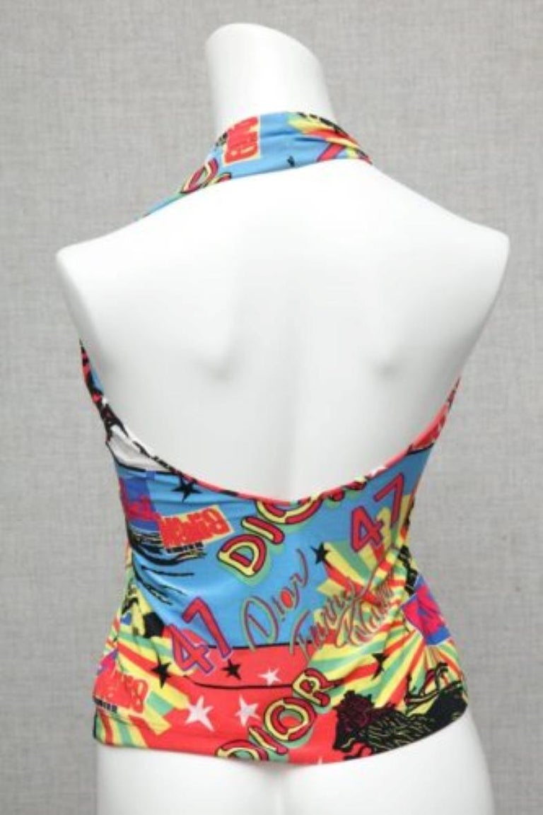 Christian Dior By John Galliano Rasta Print Tank Top T-Shirt For Sale ...
