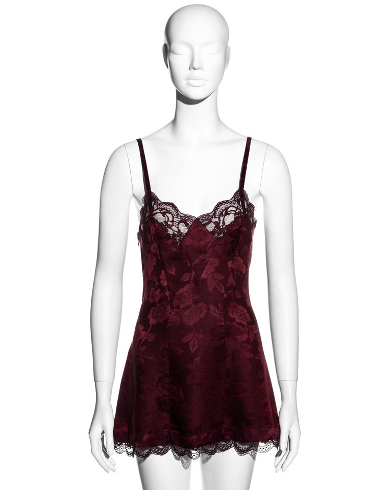 Christian Dior by John Galliano silk jacquard micro mini slip dress, fw ...