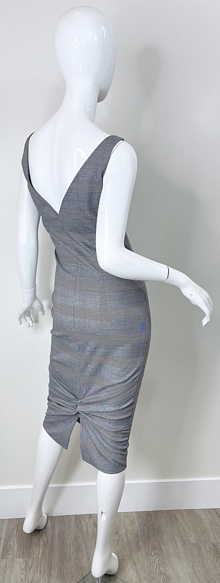 Christian Dior John Galliano Spring 2004 Runway Size 8 Black White ...