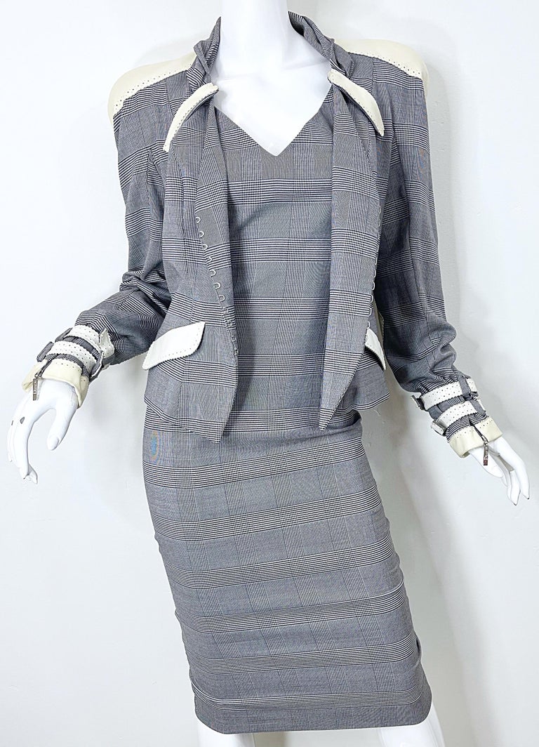 Christian Dior John Galliano Spring 2004 Runway Size 8 Black White ...