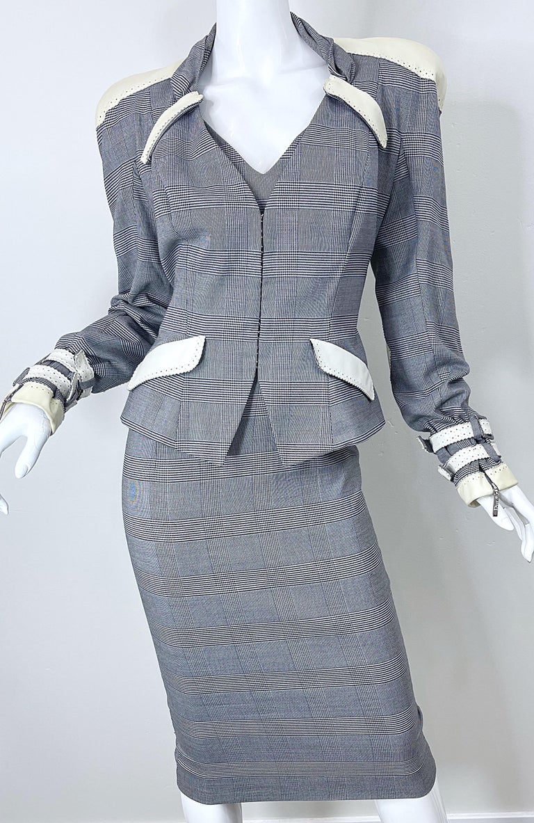 Christian Dior John Galliano Spring 2004 Runway Size 8 Black White ...