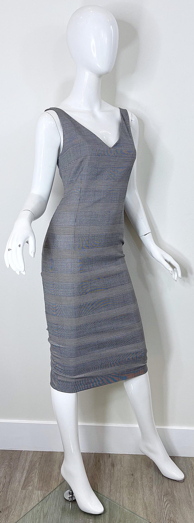 Christian Dior John Galliano Spring 2004 Runway Size 8 Black White ...