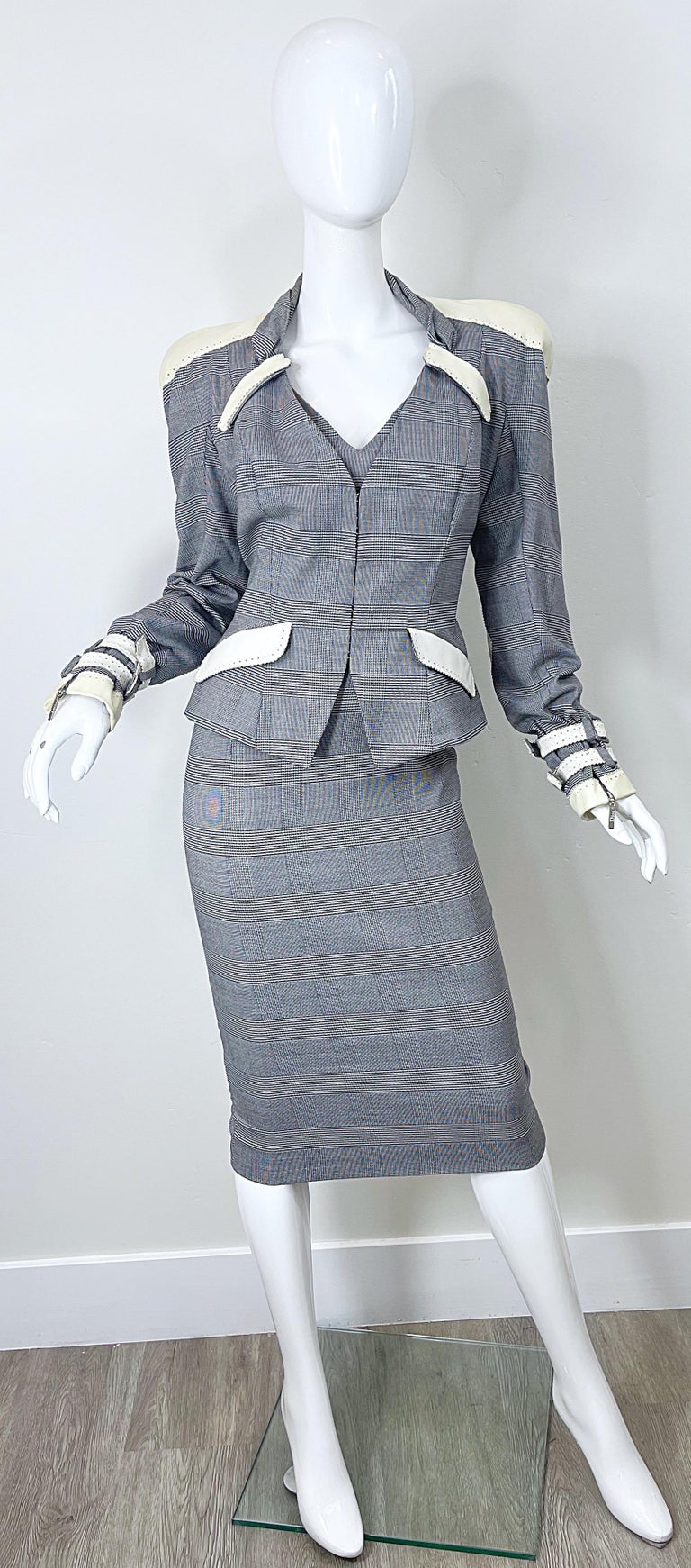 Christian Dior John Galliano Spring 2004 Runway Size 8 Black White ...