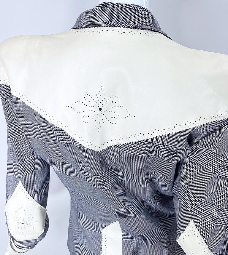 Christian Dior John Galliano Spring 2004 Runway Size 8 Black White ...