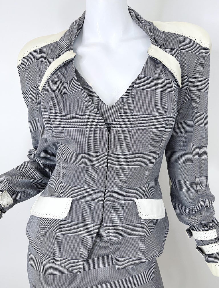 Christian Dior John Galliano Spring 2004 Runway Size 8 Black White ...