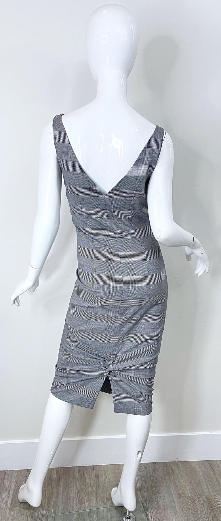 Christian Dior John Galliano Spring 2004 Runway Size 8 Black White ...