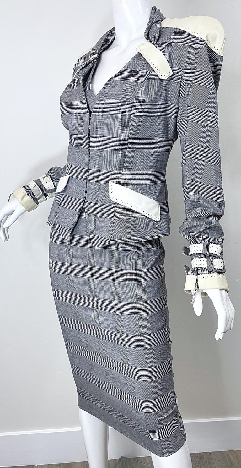 Christian Dior John Galliano Spring 2004 Runway Size 8 Black White ...