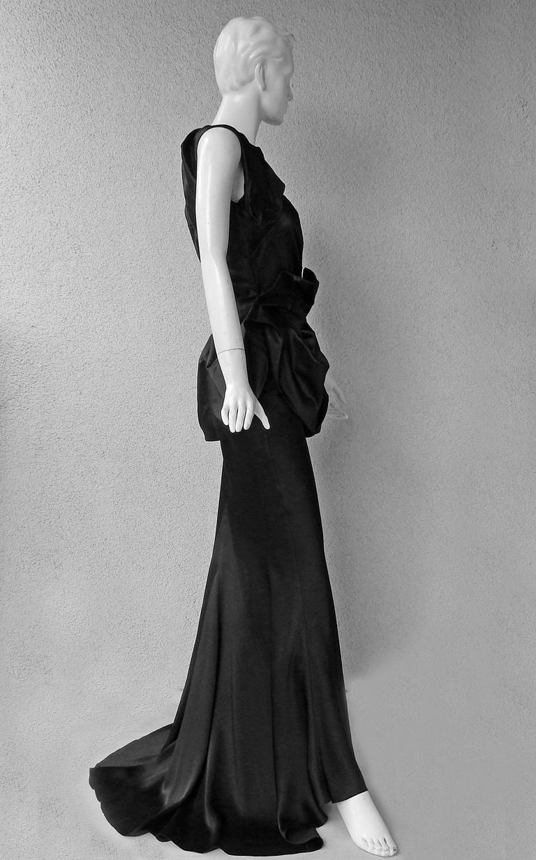 Christian Dior By John Galliano Sophisticated And Dramatic Dress Gown