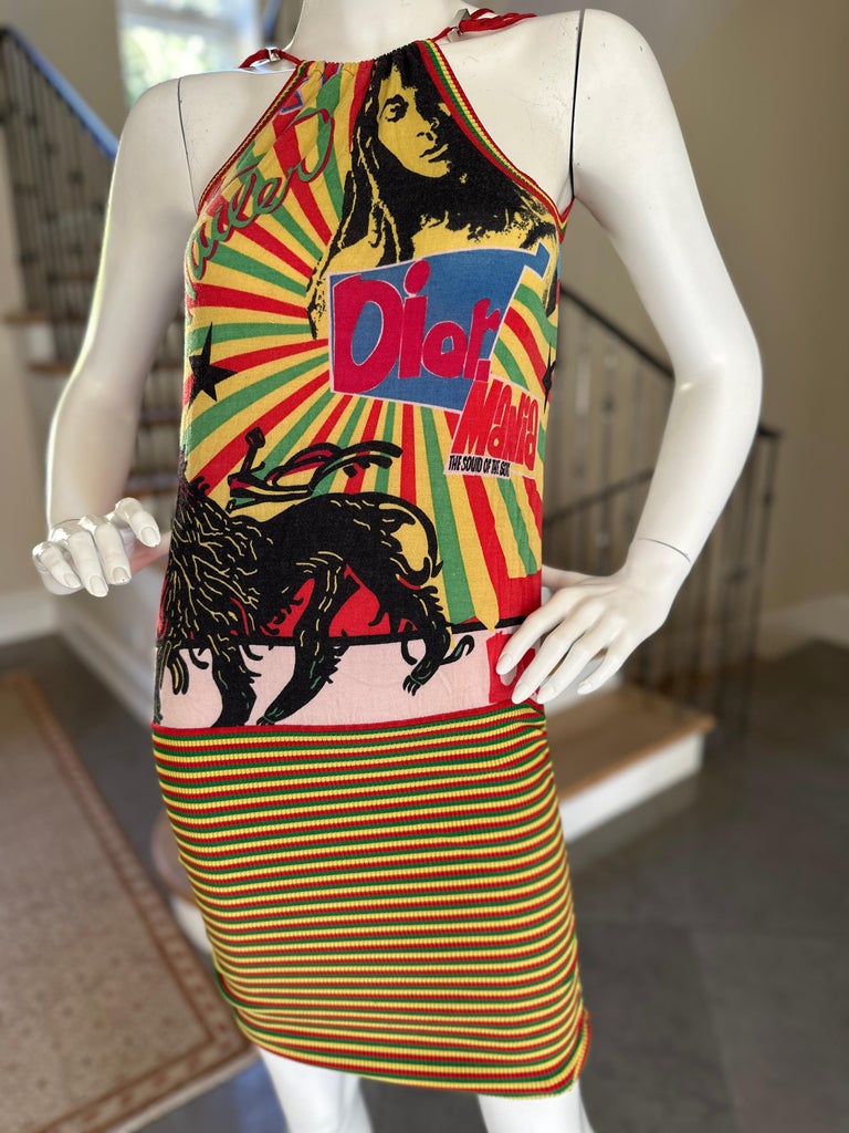 Christian Dior by John Galliano Spring 2004 Rasta Collection Dress For ...