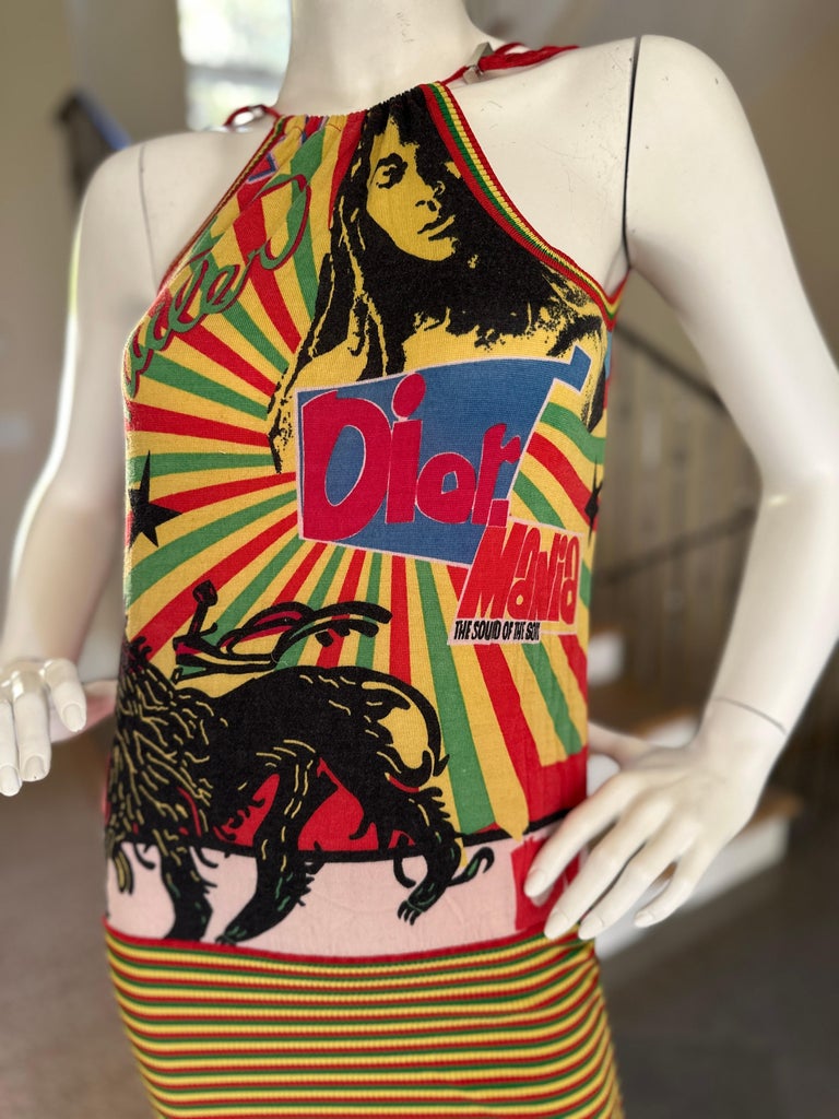 Christian Dior by John Galliano Spring 2004 Rasta Collection Dress For ...