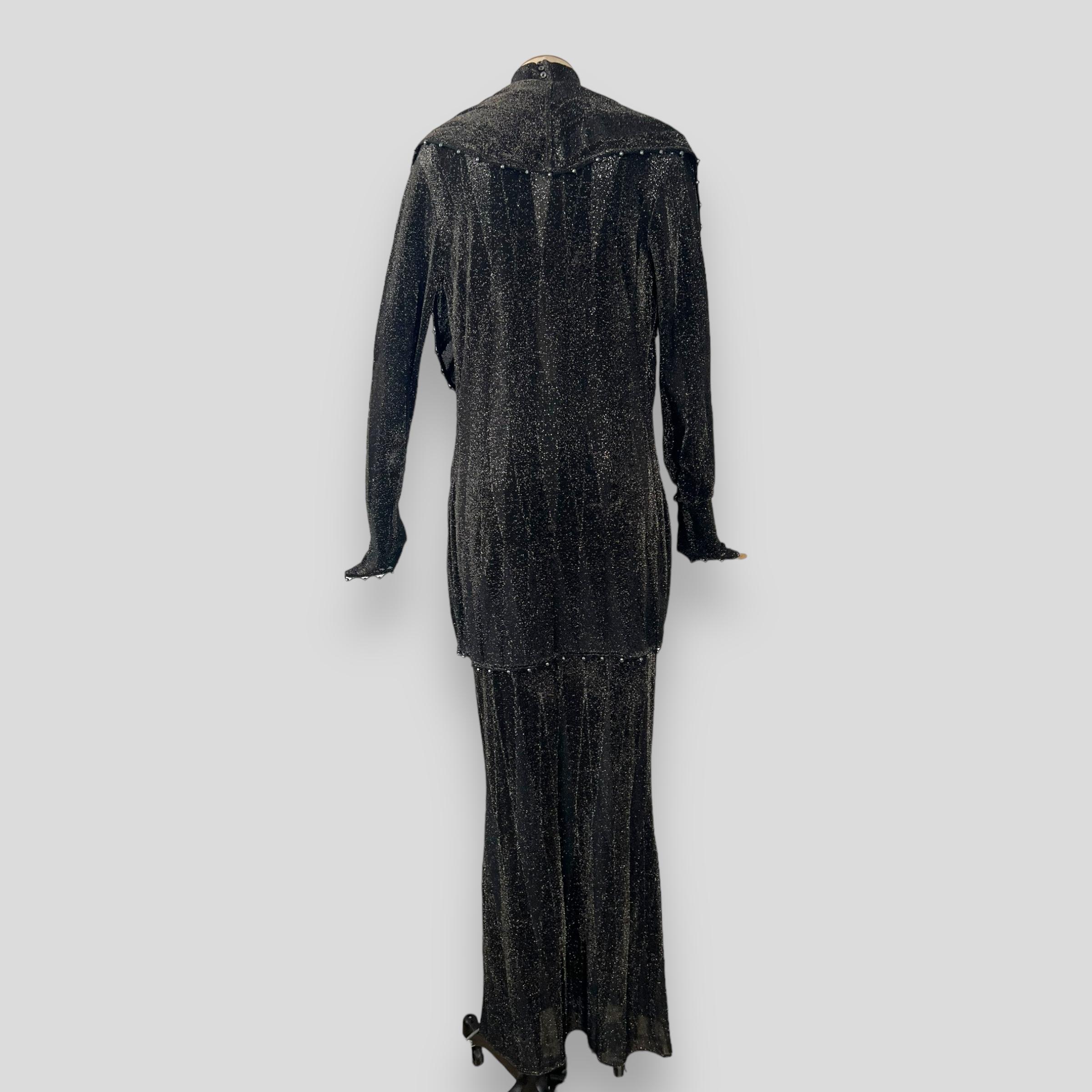 Christian Dior by John Galliano ss 1999 black lurex open dress with ...