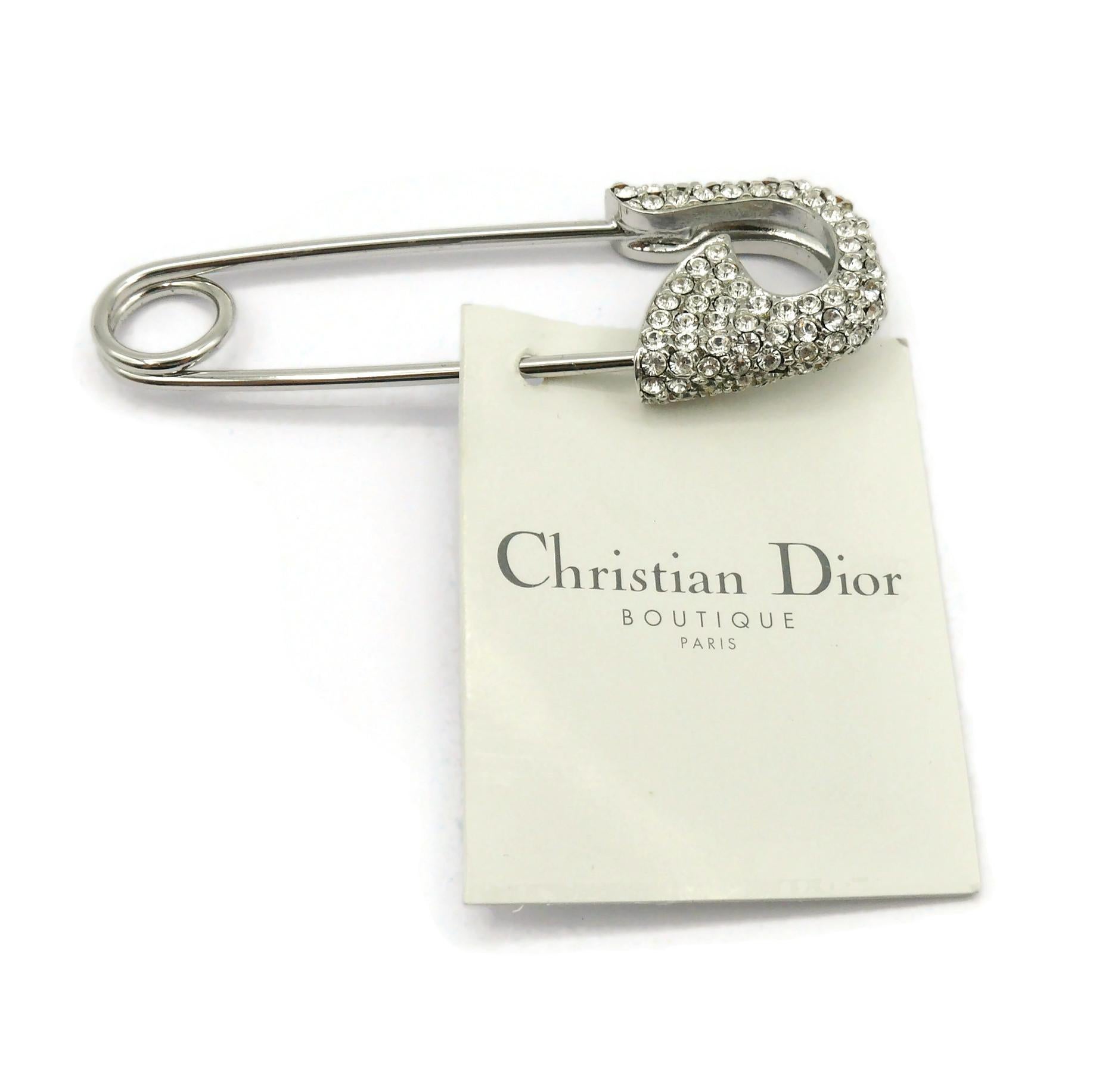 CHRISTIAN DIOR by JOHN GALLIANO Vintage Massive Jewelled Safety Pin ...