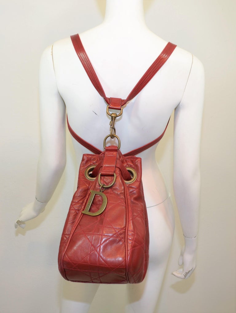 Christian Dior Cannage Leather Bucket Bag / Backpack at 1stDibs | dior ...