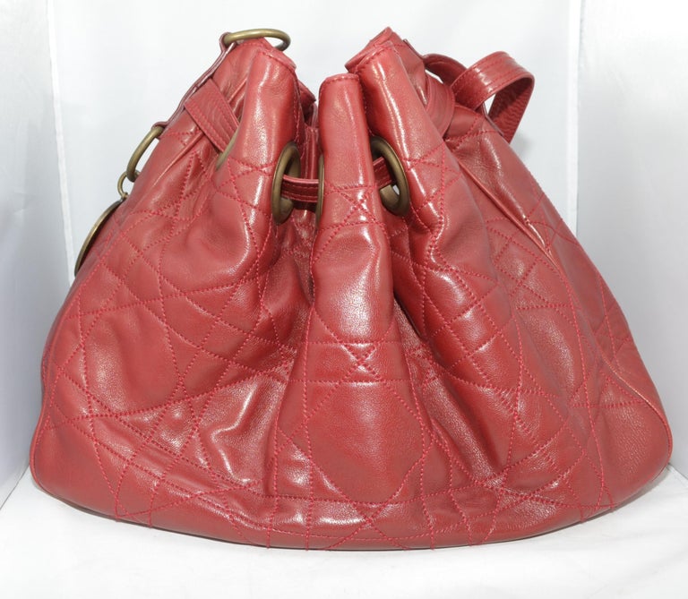 Christian Dior Cannage Leather Bucket Bag / Backpack at 1stDibs | dior ...