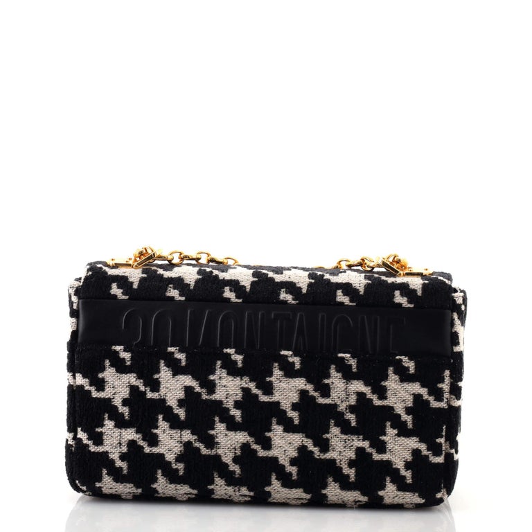 Christian Dior Caro Bag Macro-Houndstooth Technical Canvas Medium For ...
