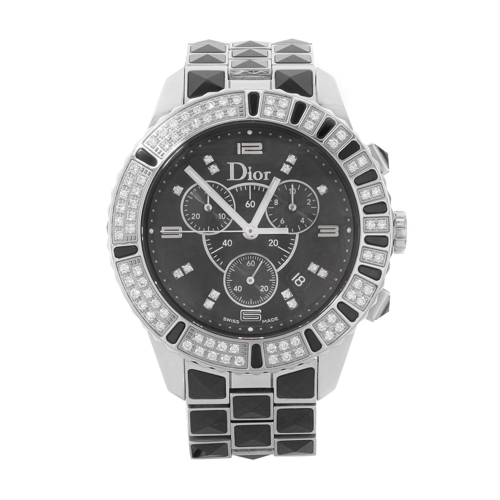 New Lady Christian Dior Christal Diamond SS Quartz Watch at 1stDibs