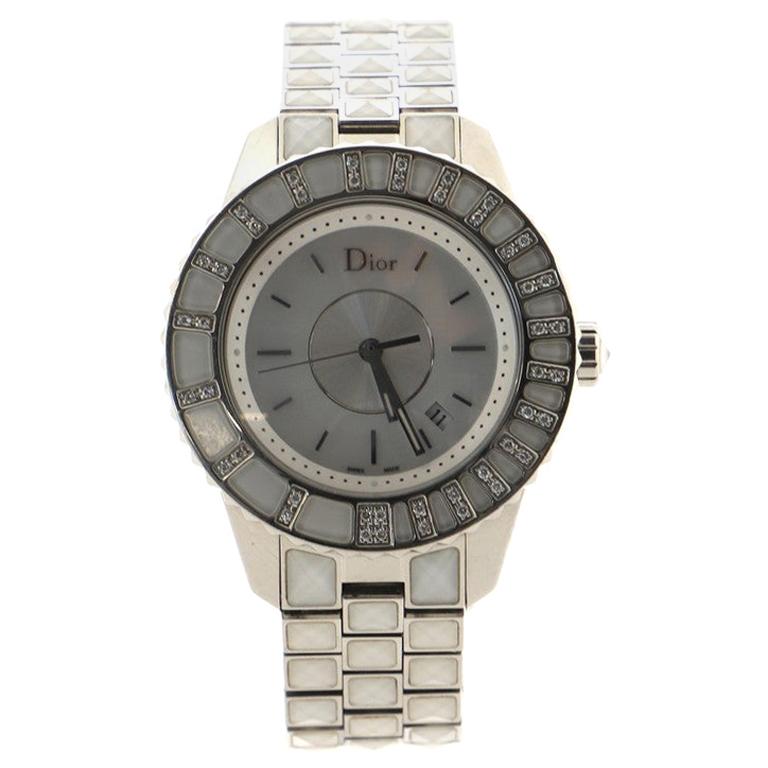 Christian Dior Christal Quartz Watch Stainless Steel and Sapphire ...