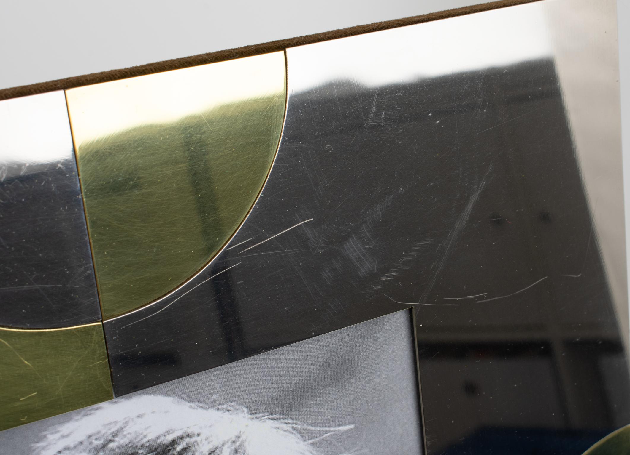Christian Dior Chrome and Brass Modernist Picture Frame, circa 1970 For ...