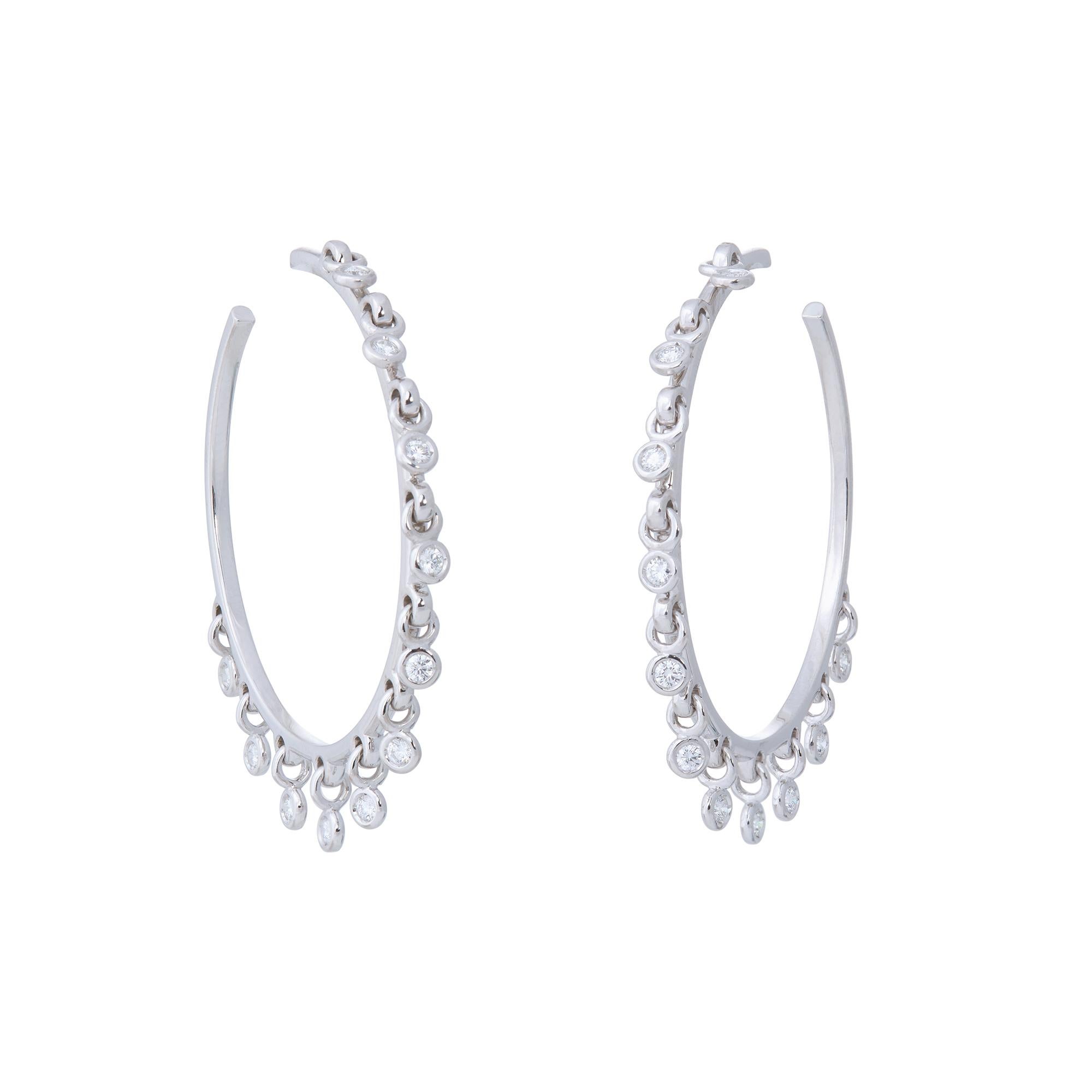 Christian Dior 'Coquine' White Gold Diamond Hoop Earrings at 1stDibs ...