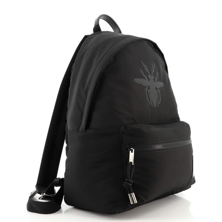 Christian Dior D-Bee Rucksack aus Nylon und Gummi mit Reißverschluss im ...