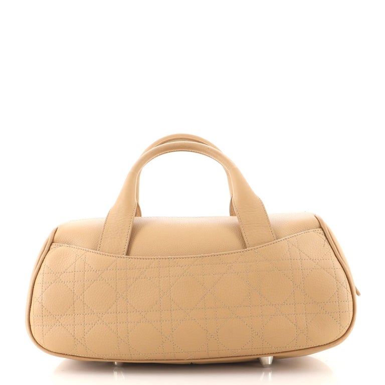 Christian Dior D Buckle Tote Cannage Stitch Leather Medium at 1stDibs