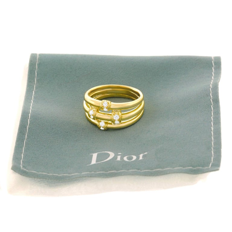 Christian Dior Diamond Set Gold Ring at 1stDibs | christian dior ring ...