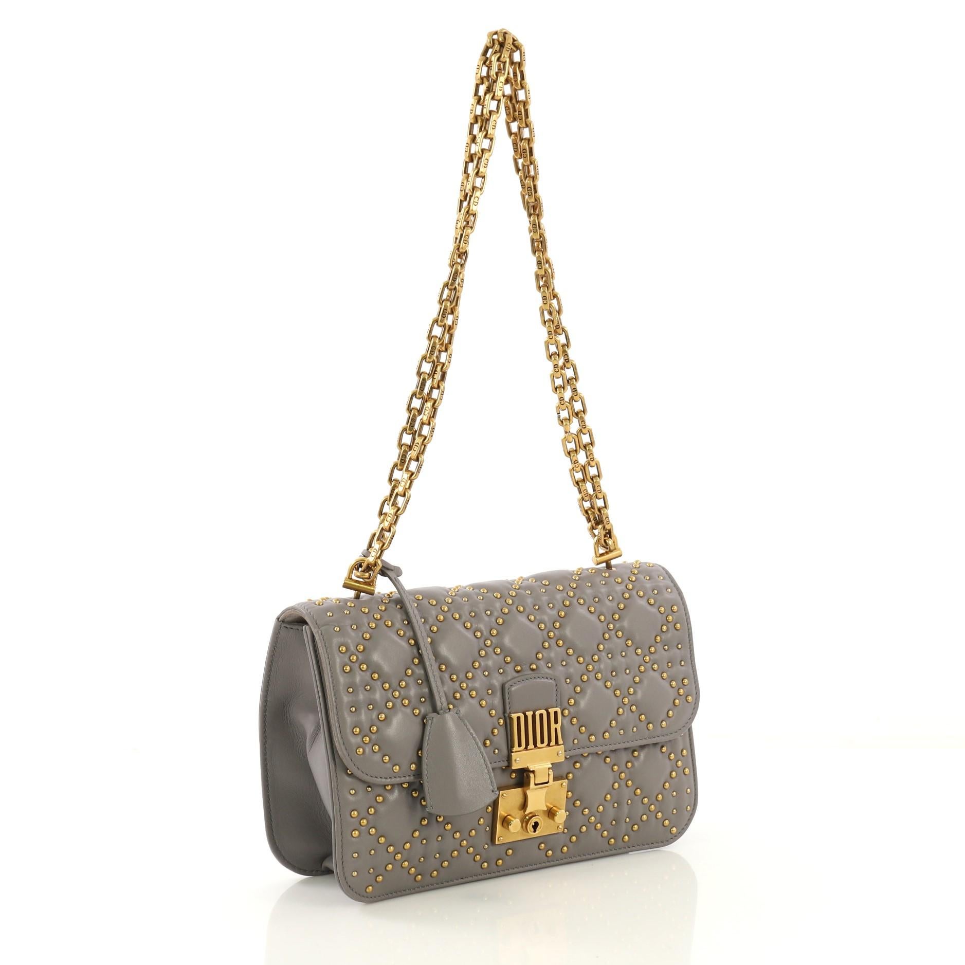Christian Dior Dioraddict Flap Bag Cannage Studded Leather Medium at ...