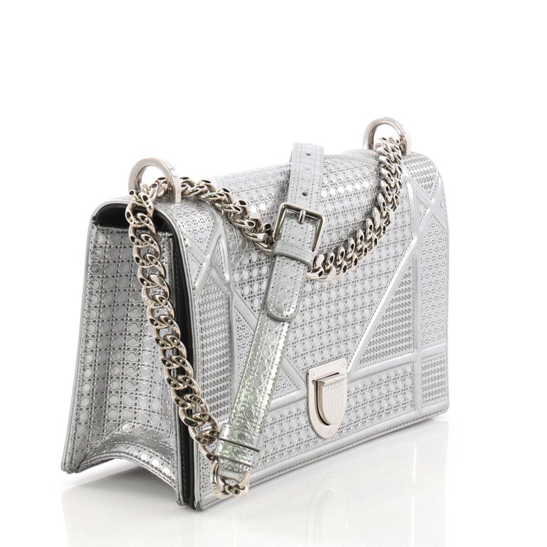 Christian Dior Diorama Flap Bag Cannage Embossed Calfskin Medium at 1stDibs