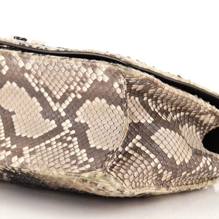 Christian Dior Diorama Flap Bag Embellished Python Medium For Sale at ...