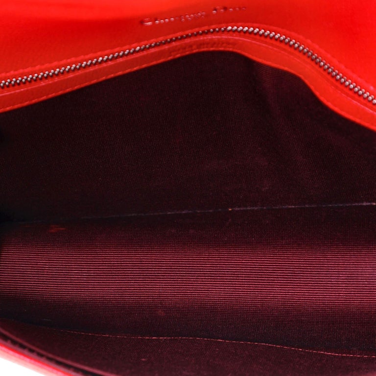 Christian Dior Diorama Flap Bag Grained Calfskin Large For Sale at 1stDibs