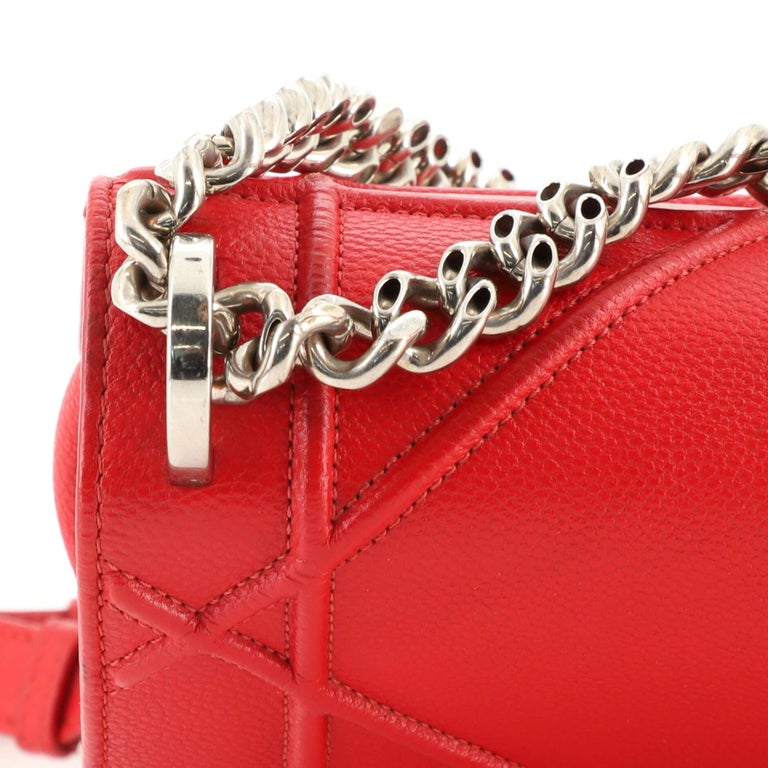 Christian Dior Diorama Flap Bag Grained Calfskin Small For Sale at 1stDibs