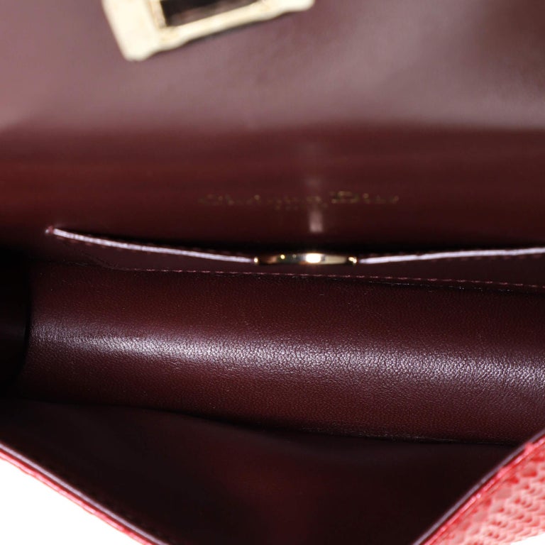 Christian Dior Diorama Flap Bag Python Small For Sale at 1stDibs