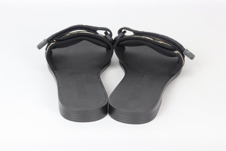 Christian Dior Dio(r)evolution Leopard Jacquard Satin Slides Eu 38 Uk 5 ...
