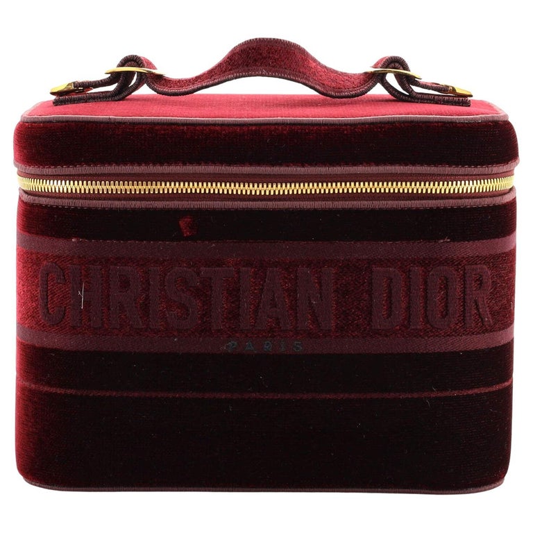 Christian Dior DiorTravel Vanity Case Embroidered Velvet For Sale at ...
