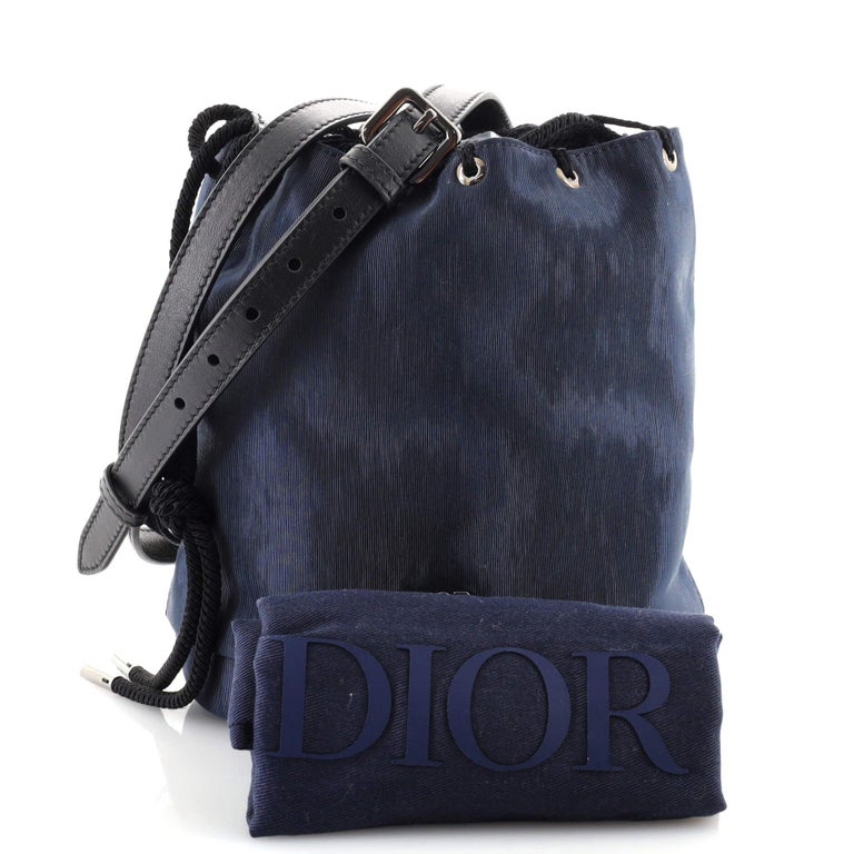 Christian Dior Drawstring Bucket Bag Nylon Small For Sale at 1stDibs