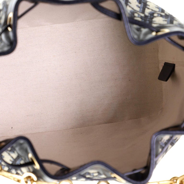 Christian Dior Drawstring Bucket Bag Oblique Canvas For Sale at 1stDibs